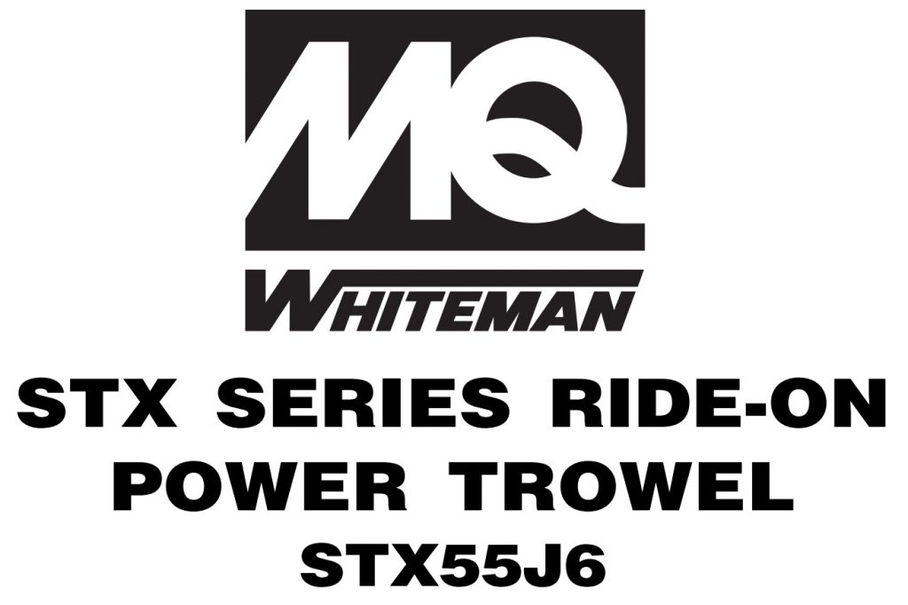 STX55J6 Ops Manual - Multiquip